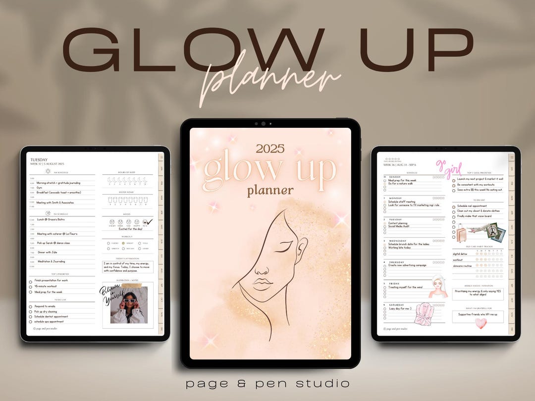 2025 Digital Planner, Glow-up Planner, 2025 Planner, Daily Planner ...