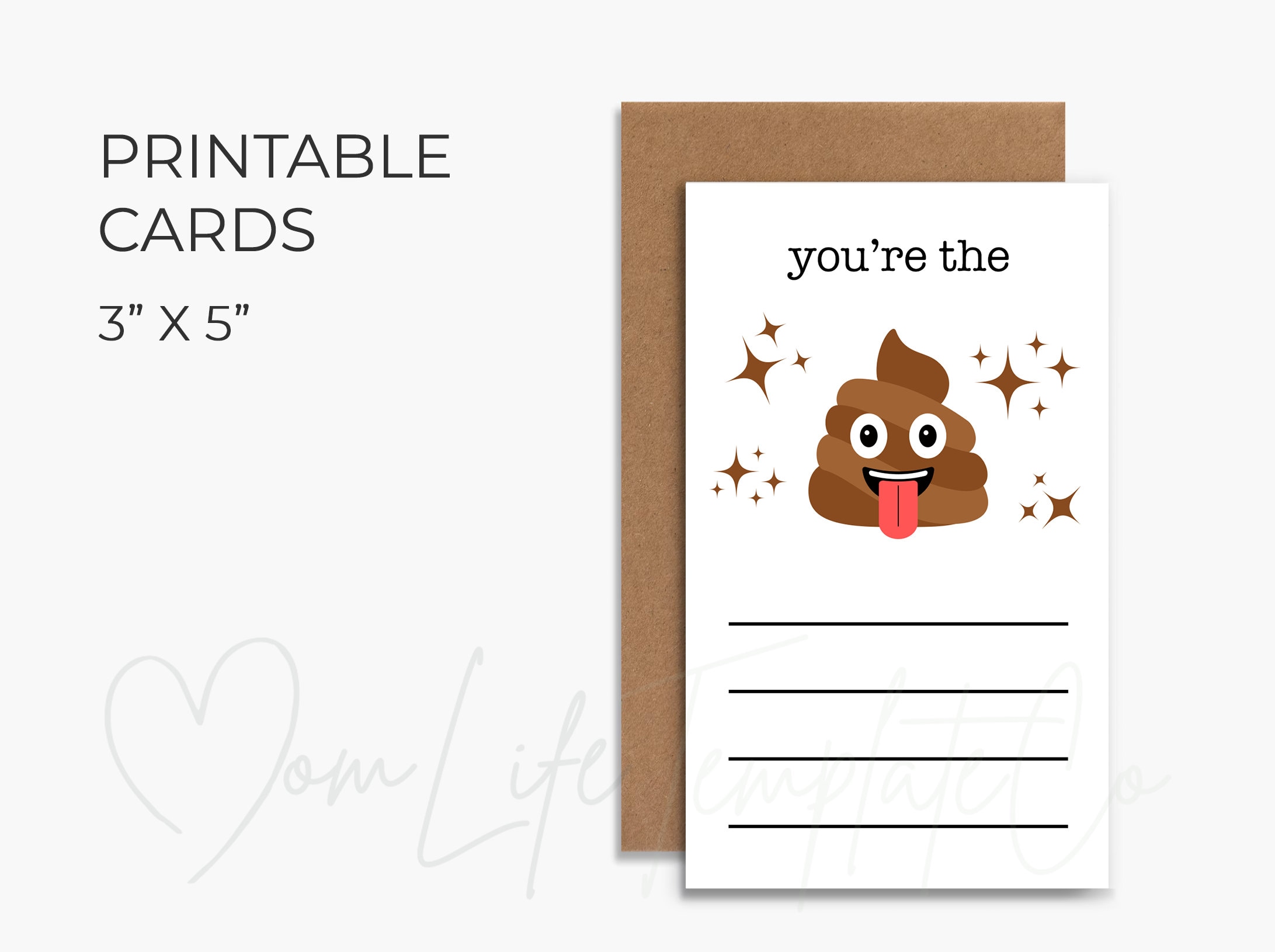 You're the Shit Printable Greeting Card, Coworker Kudos Card, You Are ...