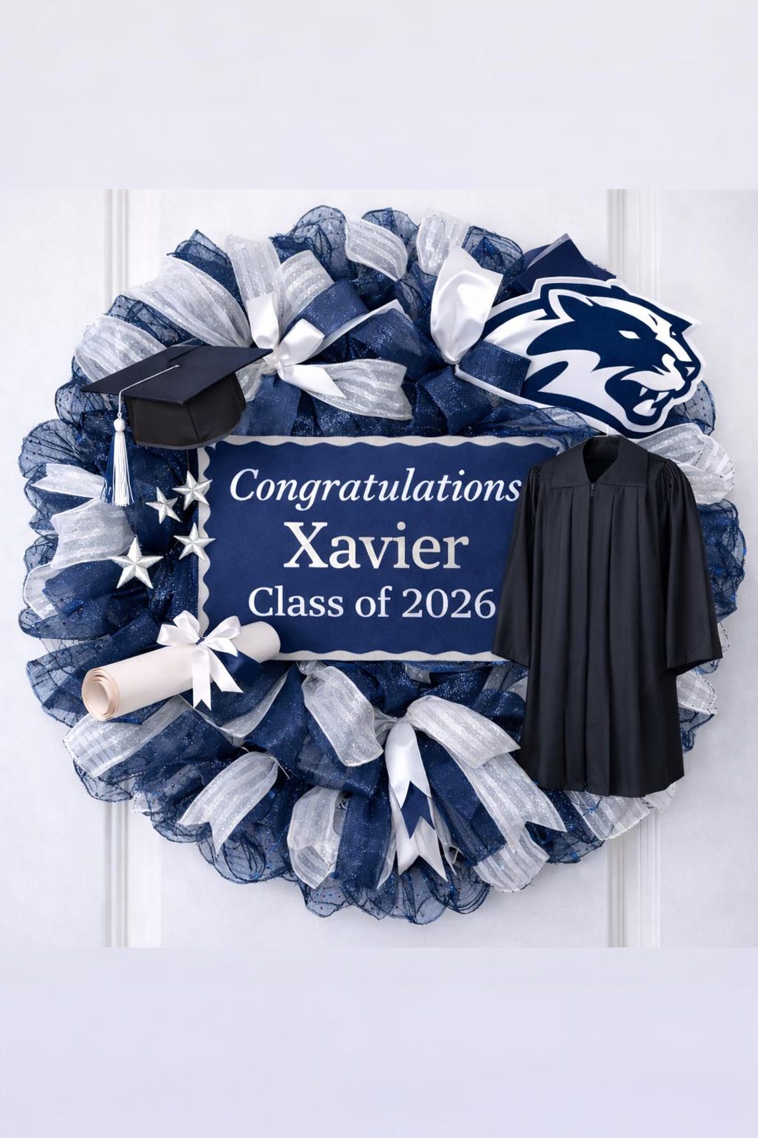 Class of 2026 Graduation Wreath | Deco Mesh Wreath | Graduation Door ...