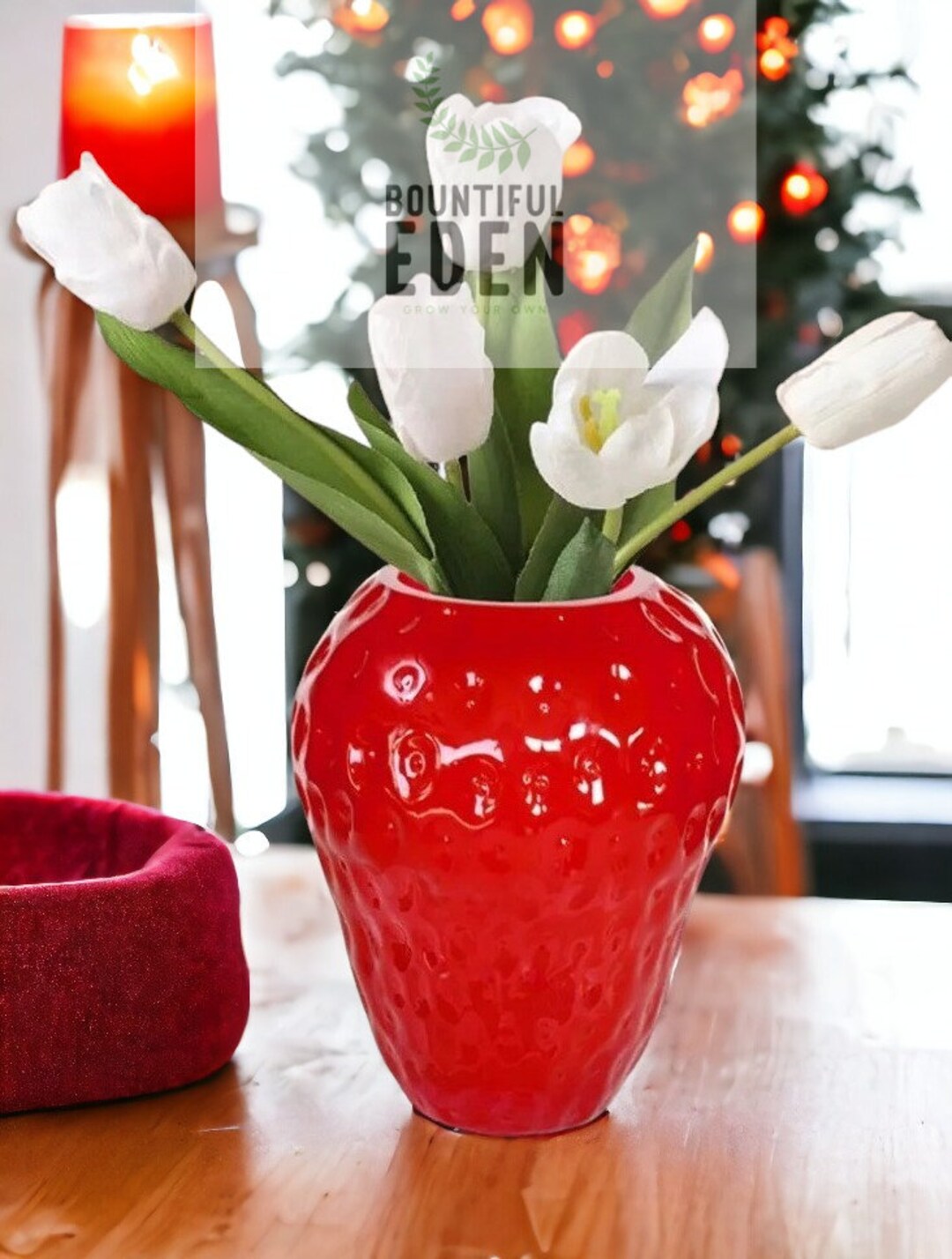 Realistic Glass Strawberry Vase, Desktop Vase, Quirky Fruit Planter ...