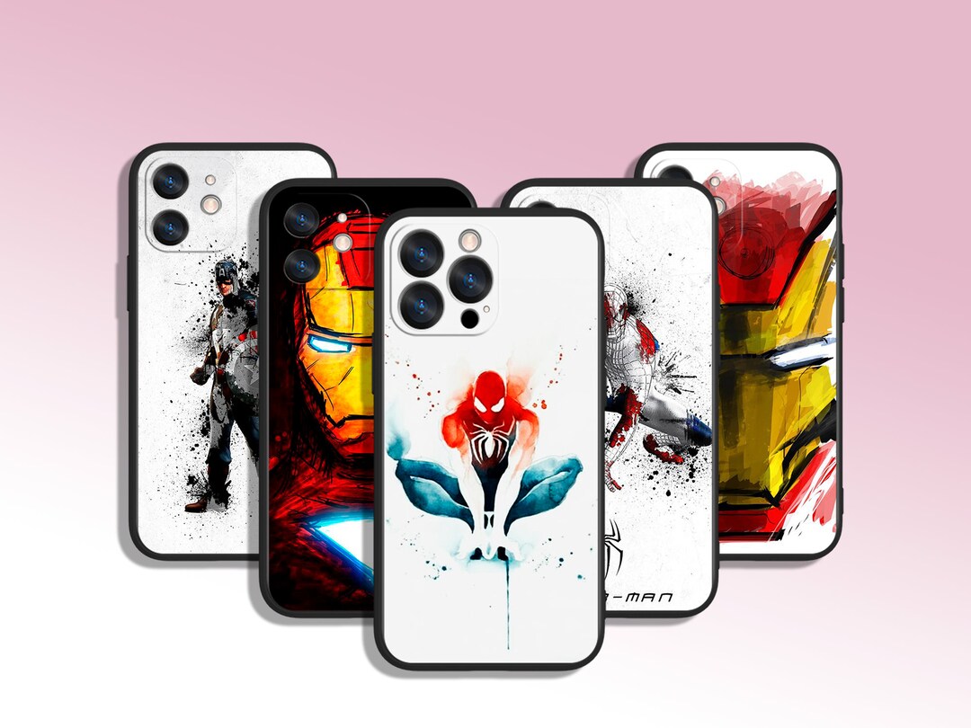 Superhero Iron Man Colorful Art Phone Case for iPhone 11 12 13 14 15 XS ...