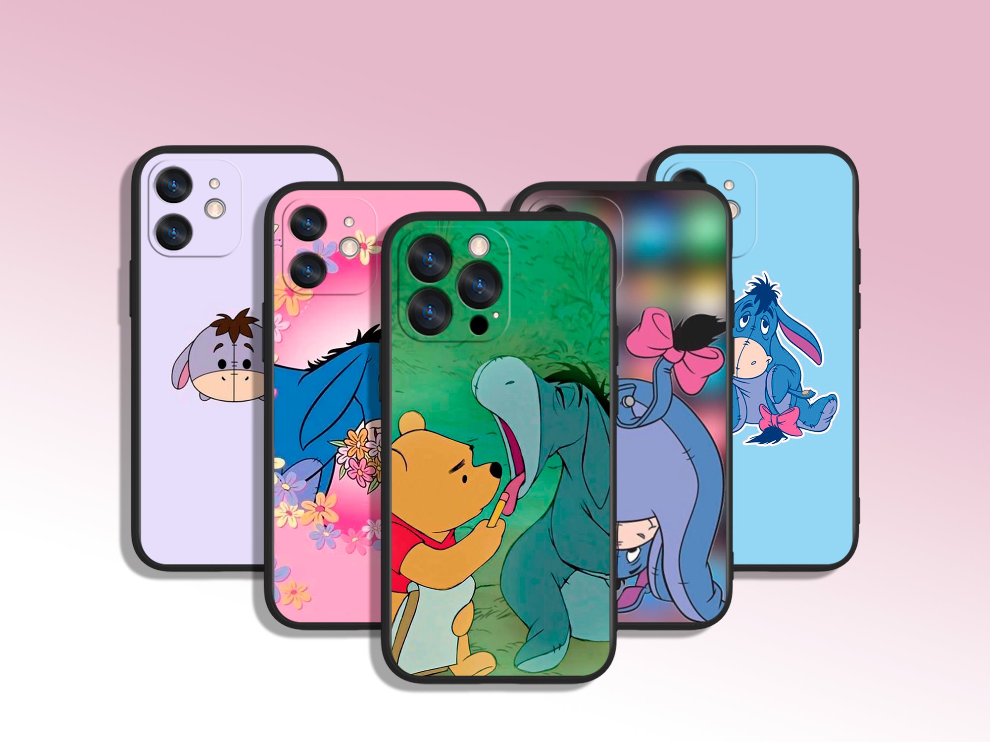 Winnie the Pooh Eeyore Art Phone Case for iPhone 8 11 12 13 14 15 XS XR ...