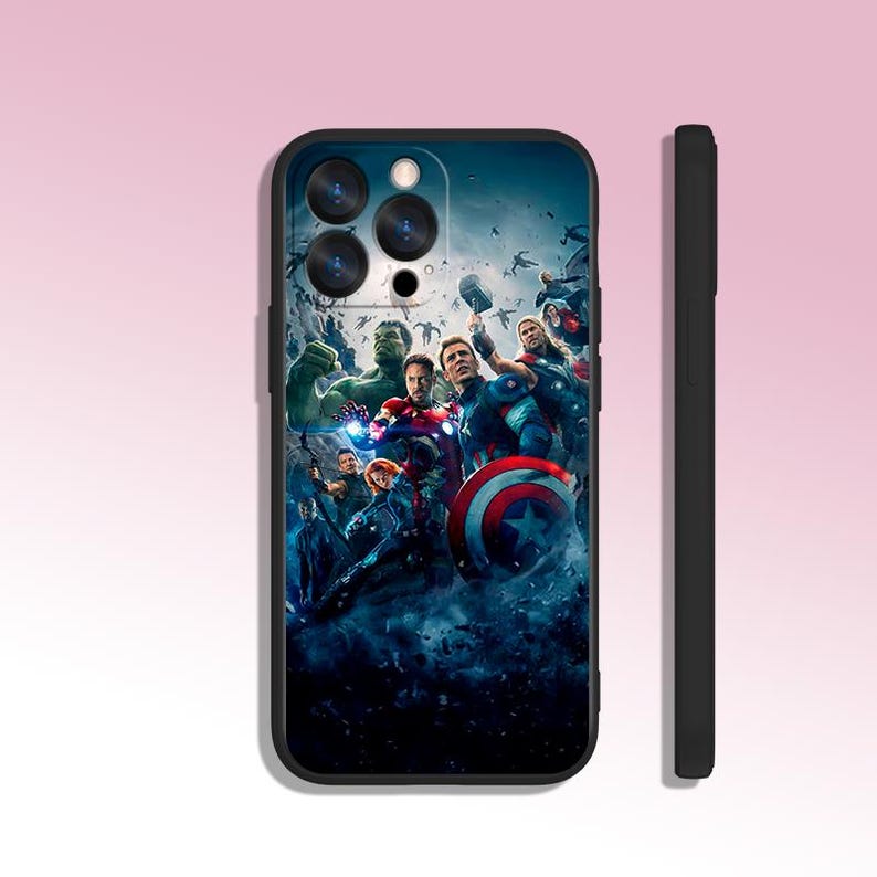 Superhero Avengers Colorful Art Phone Case for iPhone 11 12 13 14 15 XS ...
