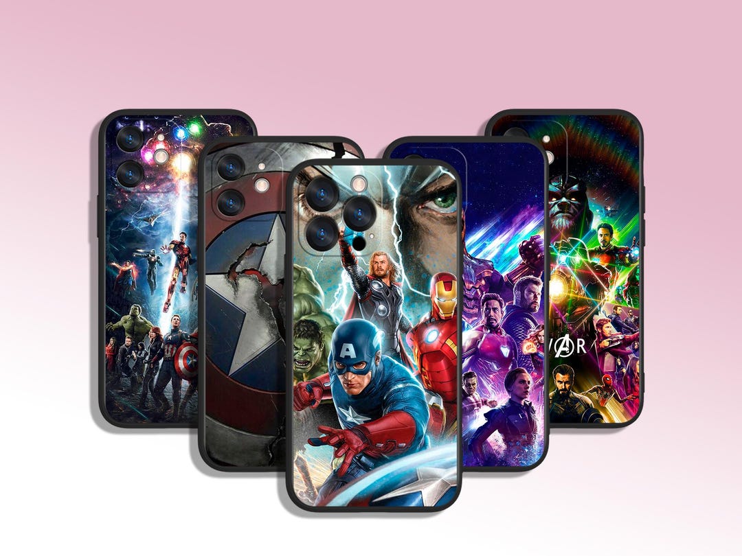 Superhero Avengers Colorful Art Phone Case for iPhone 11 12 13 14 15 XS ...