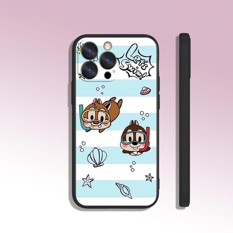 Chip and Dale Cool Cartoon Art Phone Case for iPhone 8 11 12 13 14 15 ...