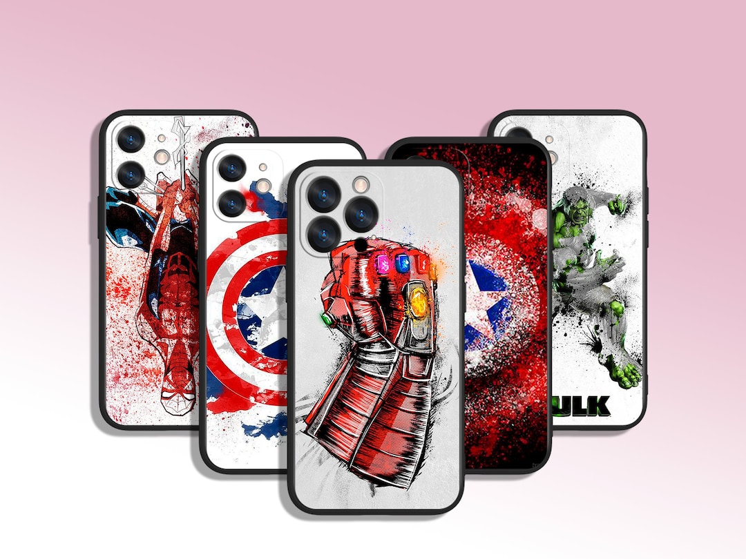 Superhero Avengers Colorful Art Phone Case for iPhone 11 12 13 14 15 XS ...