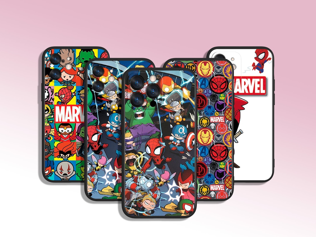 Superhero Avengers Colorful Art Phone Case for iPhone 11 12 13 14 15 XS ...
