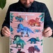 Ceratopsians Dinosaur Group Poster - Etsy