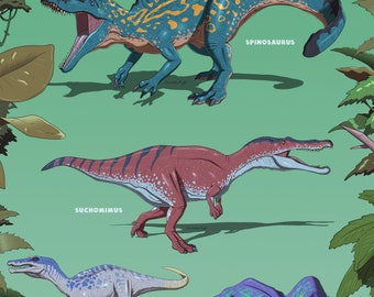 Ceratopsians Dinosaur Group Poster - Etsy