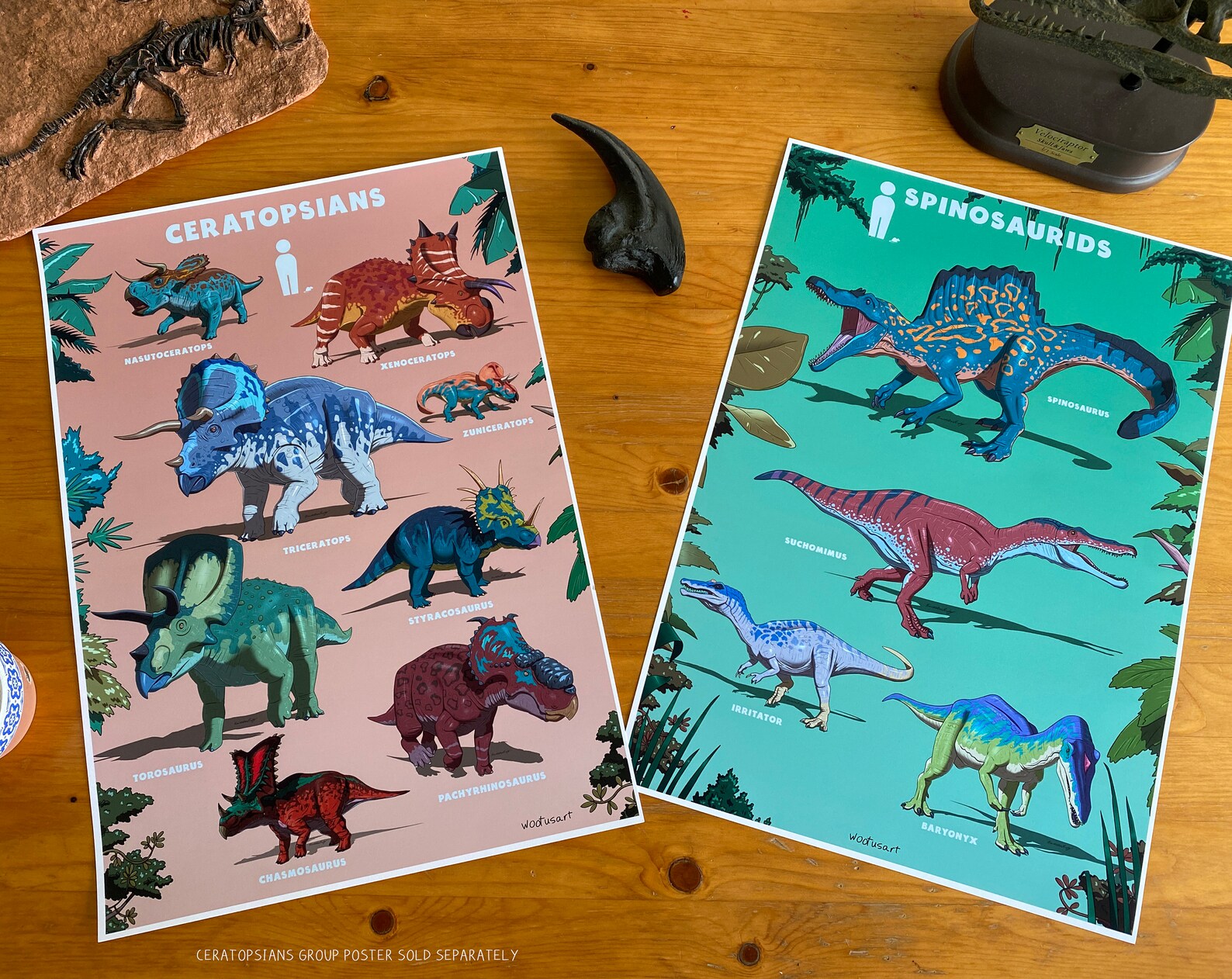 Spinosaurids Dinosaur Group Poster - Etsy