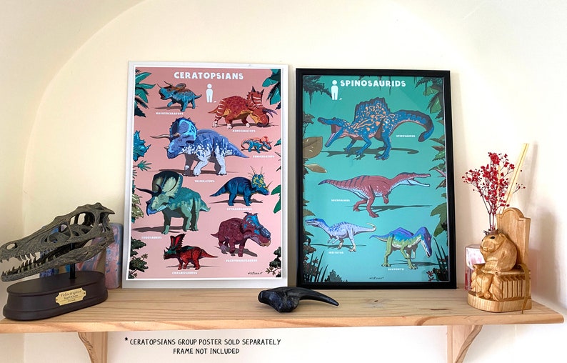 Spinosaurids Dinosaur Group Poster - Etsy