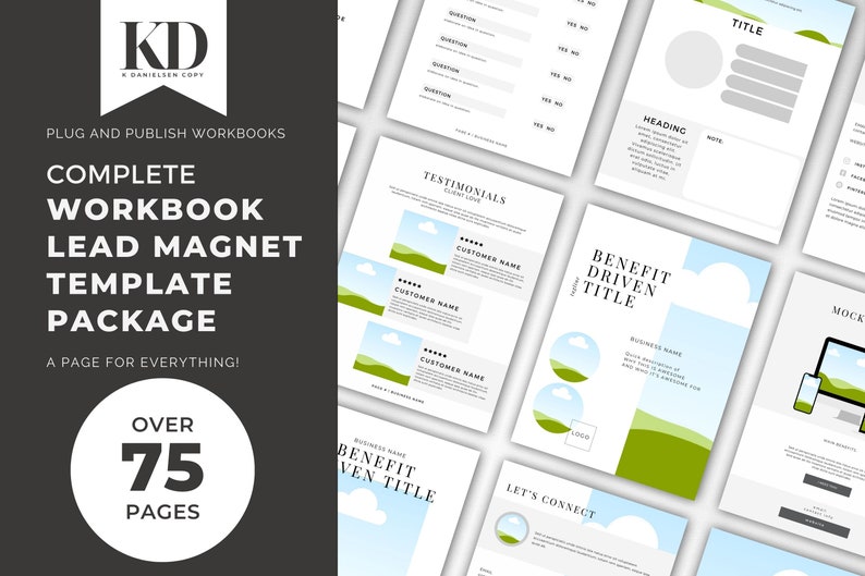 Workbook Template Lead Magnet Template Workbook Pages Course Workbook ...