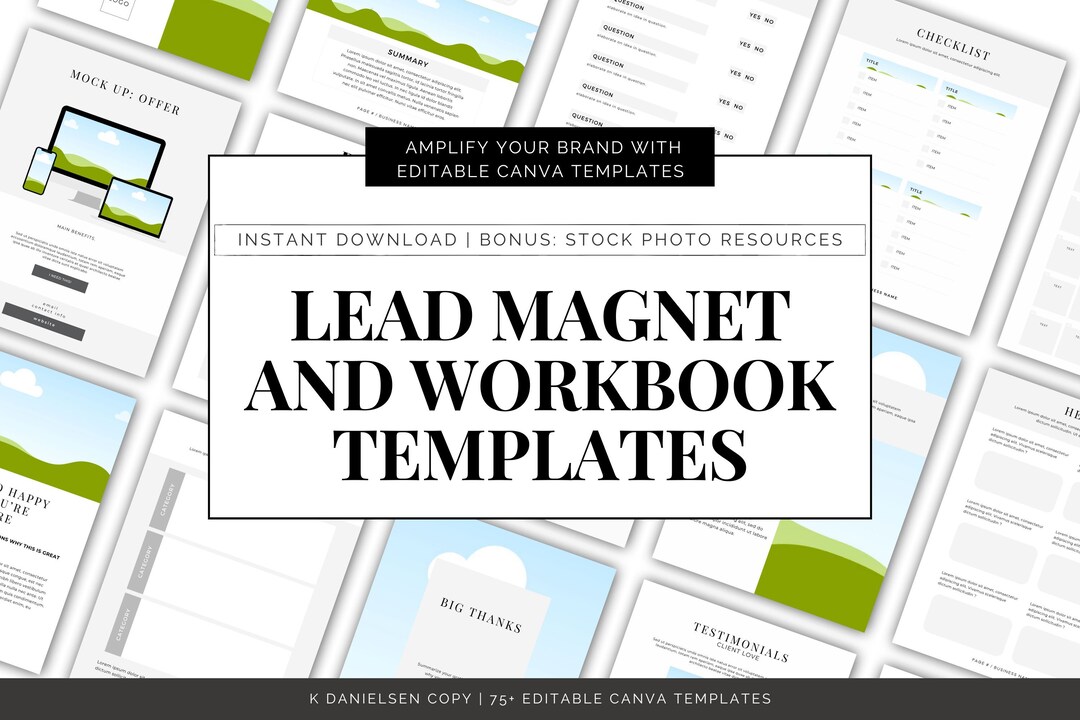 Workbook Template Lead Magnet Template Workbook Pages Course Workbook ...