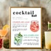 DIY Cocktail Bar Sign Make Your Own Cocktail Bar Sign Template Drink ...
