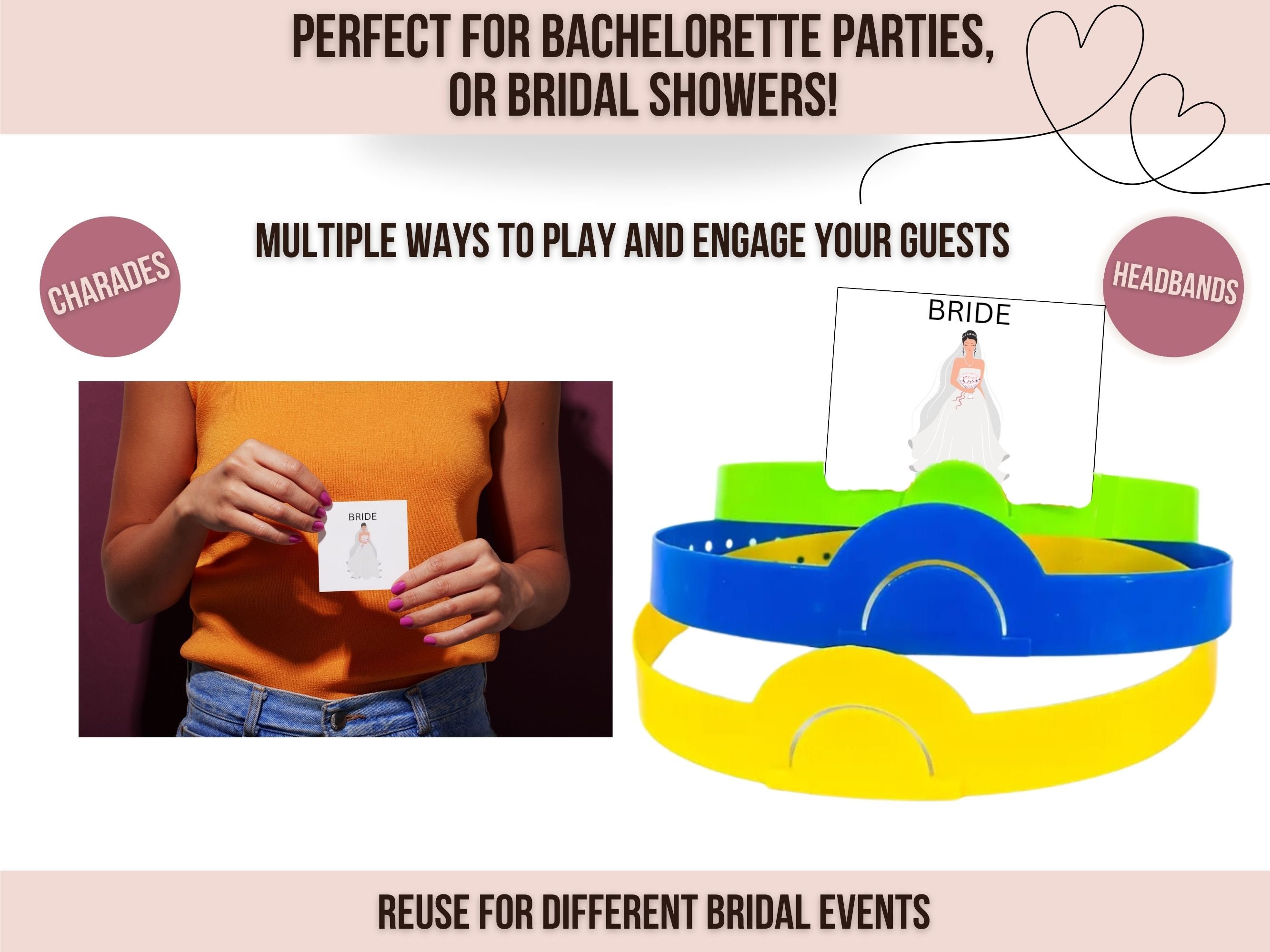 Bridal Shower Game | Wedding Words and Phrases Game Cards Charades ...