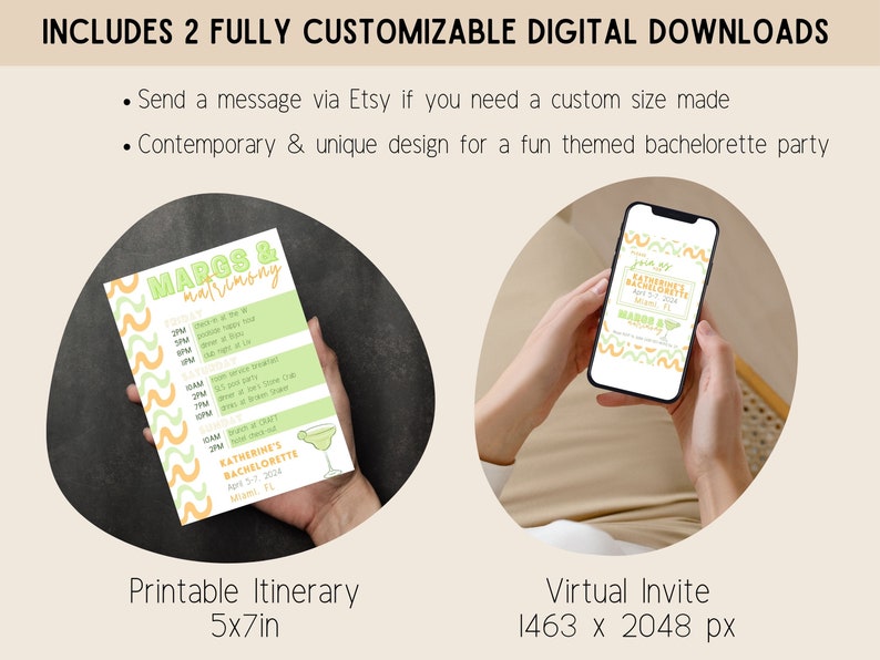 Margs and Matrimony Itinerary Bachelorette | Margaritas Itinerary ...