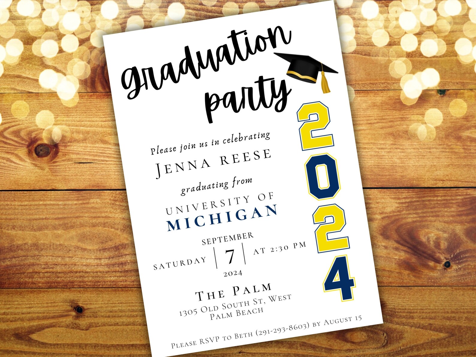 Downloadable Graduation Party Invitation Template 2024 Grad Editable ...