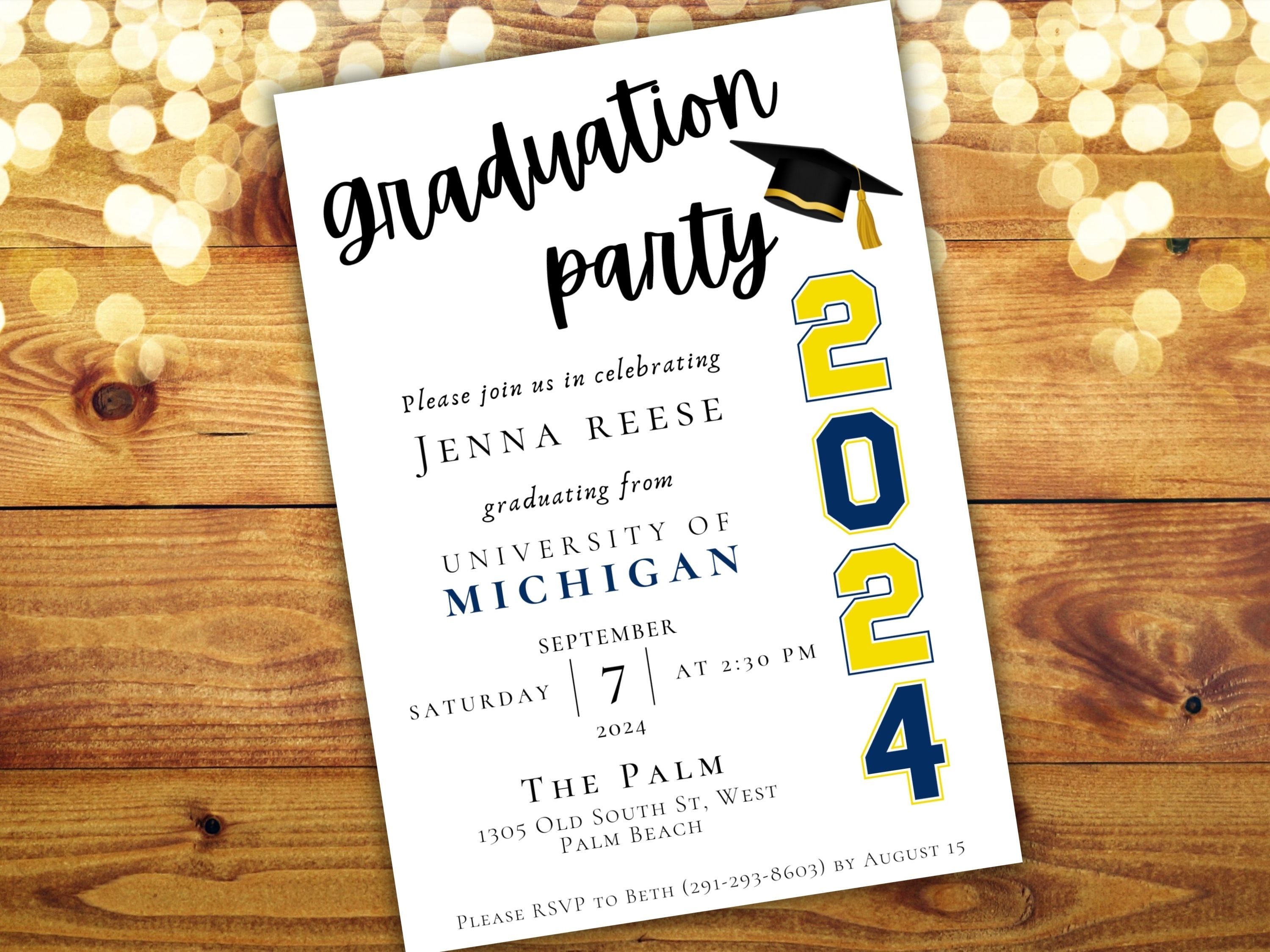 Downloadable Graduation Party Invitation Template 2024 Grad Editable ...