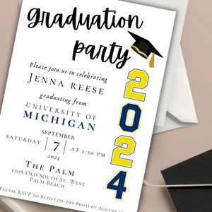 Downloadable Graduation Party Invitation Template 2024 Grad Editable ...