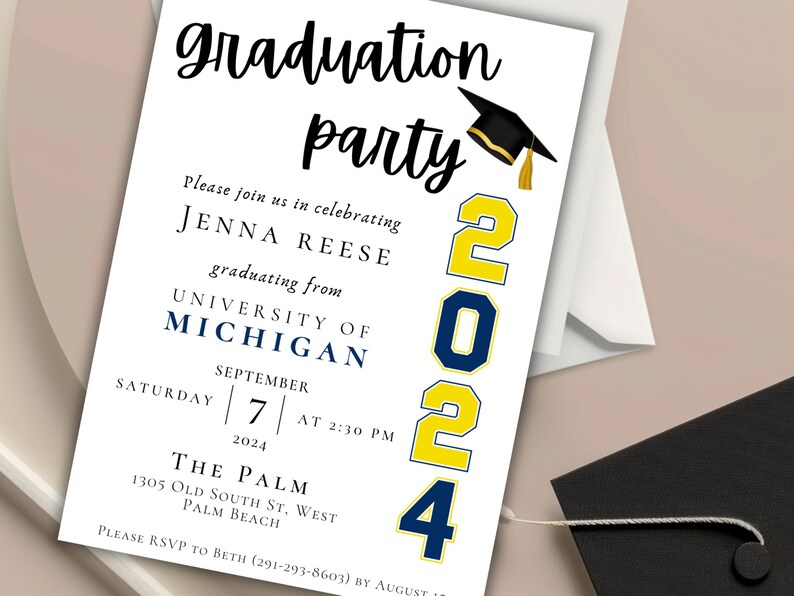 Downloadable Graduation Party Invitation Template 2024 Grad Editable ...