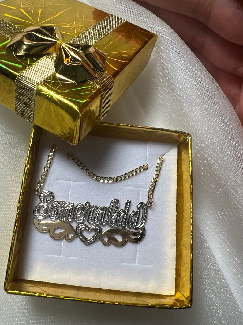 10k or 14k Solid Gold Personalized Angel Single HEAVYWEIGHT NAME ...