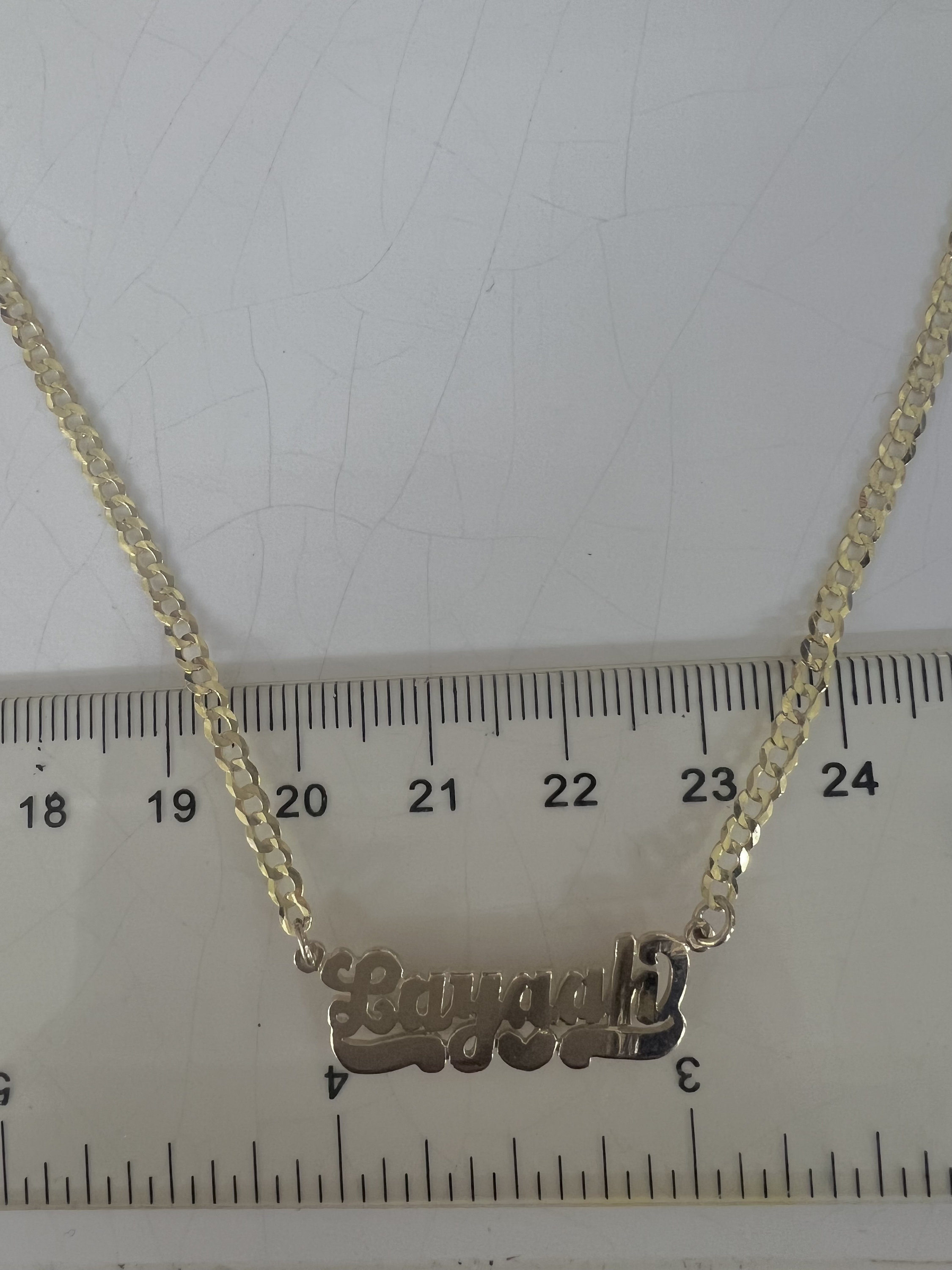 10k or 14k Solid Gold Personalized Heart Name Charm, Handmade Name ...