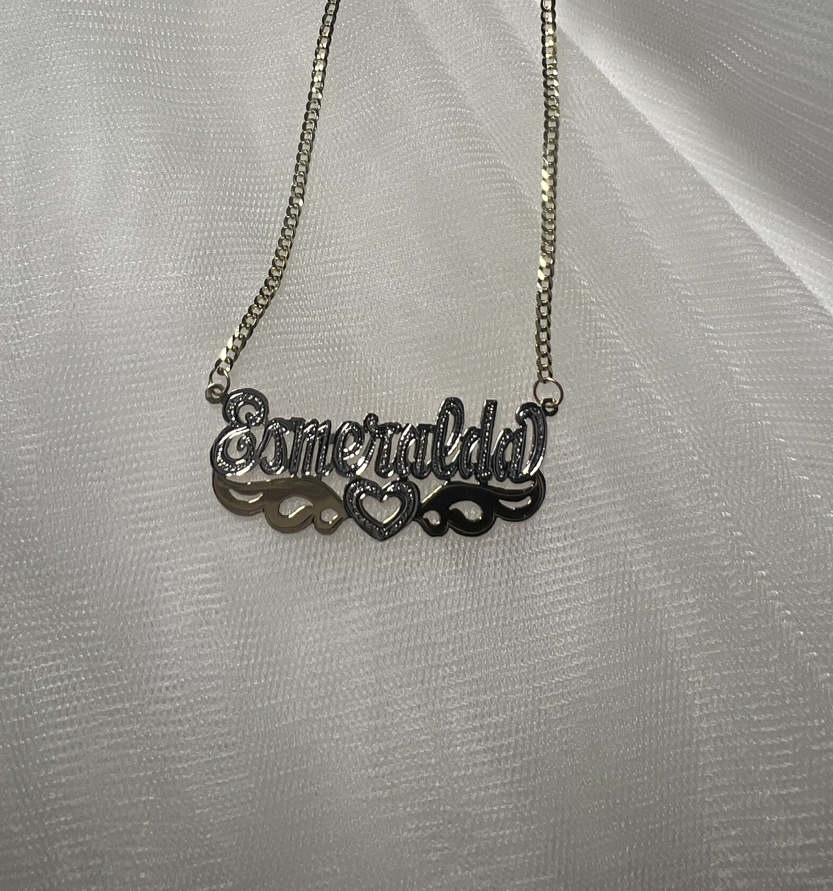 10k or 14k Solid Gold Personalized Angel Single HEAVYWEIGHT NAME ...