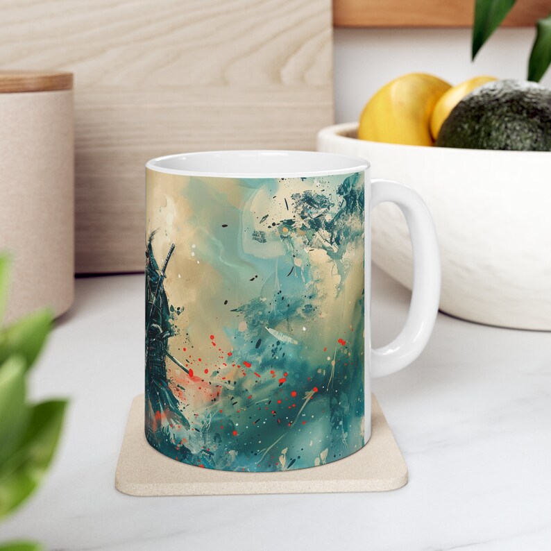 Samurai Coffee Mug, Legendary Samurai Mug, Fantasy Samurai Coffee Mug ...