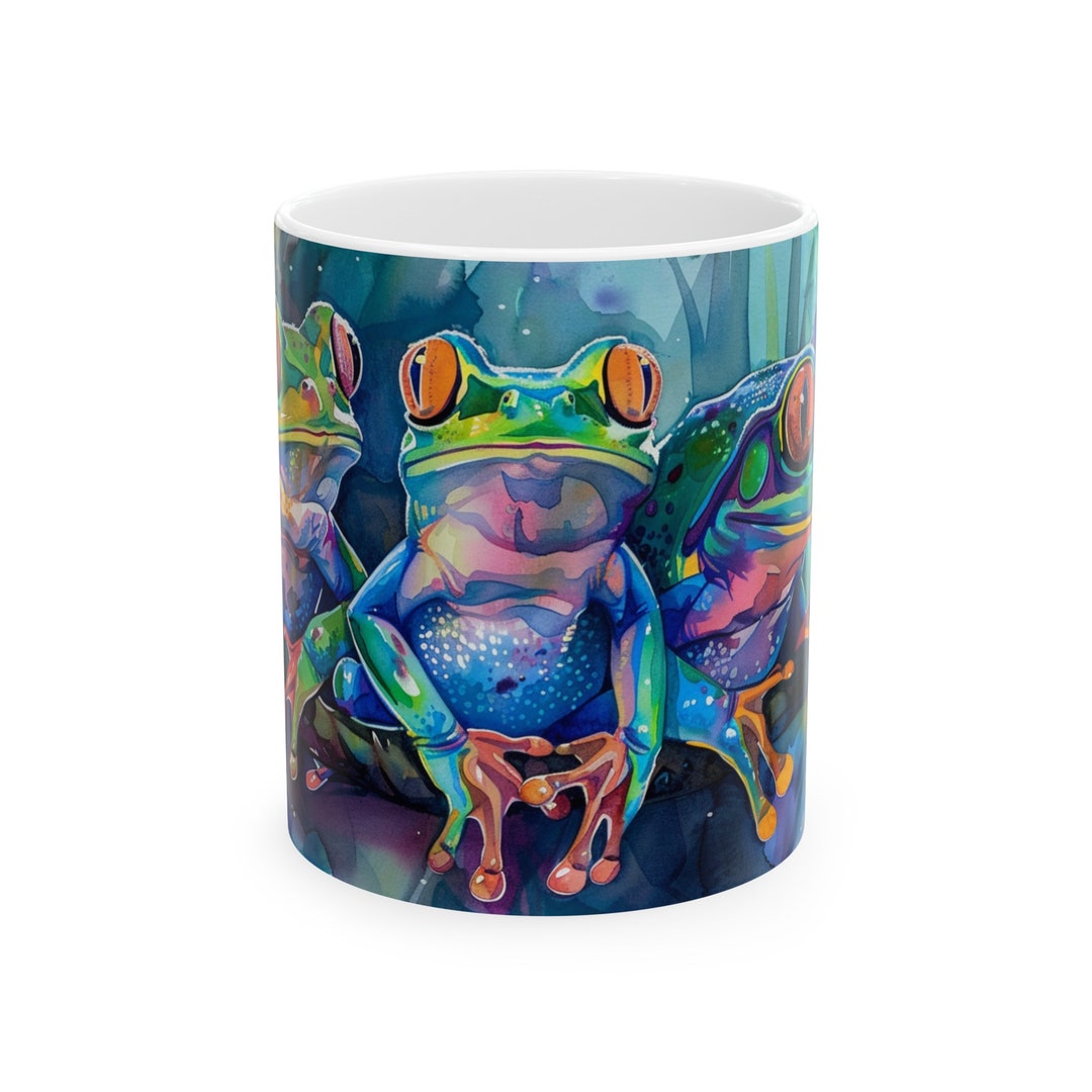 Fantasy Frogs Coffee Mug, Legendary Frogs Mug, Frog Coffee Mug, Cool ...