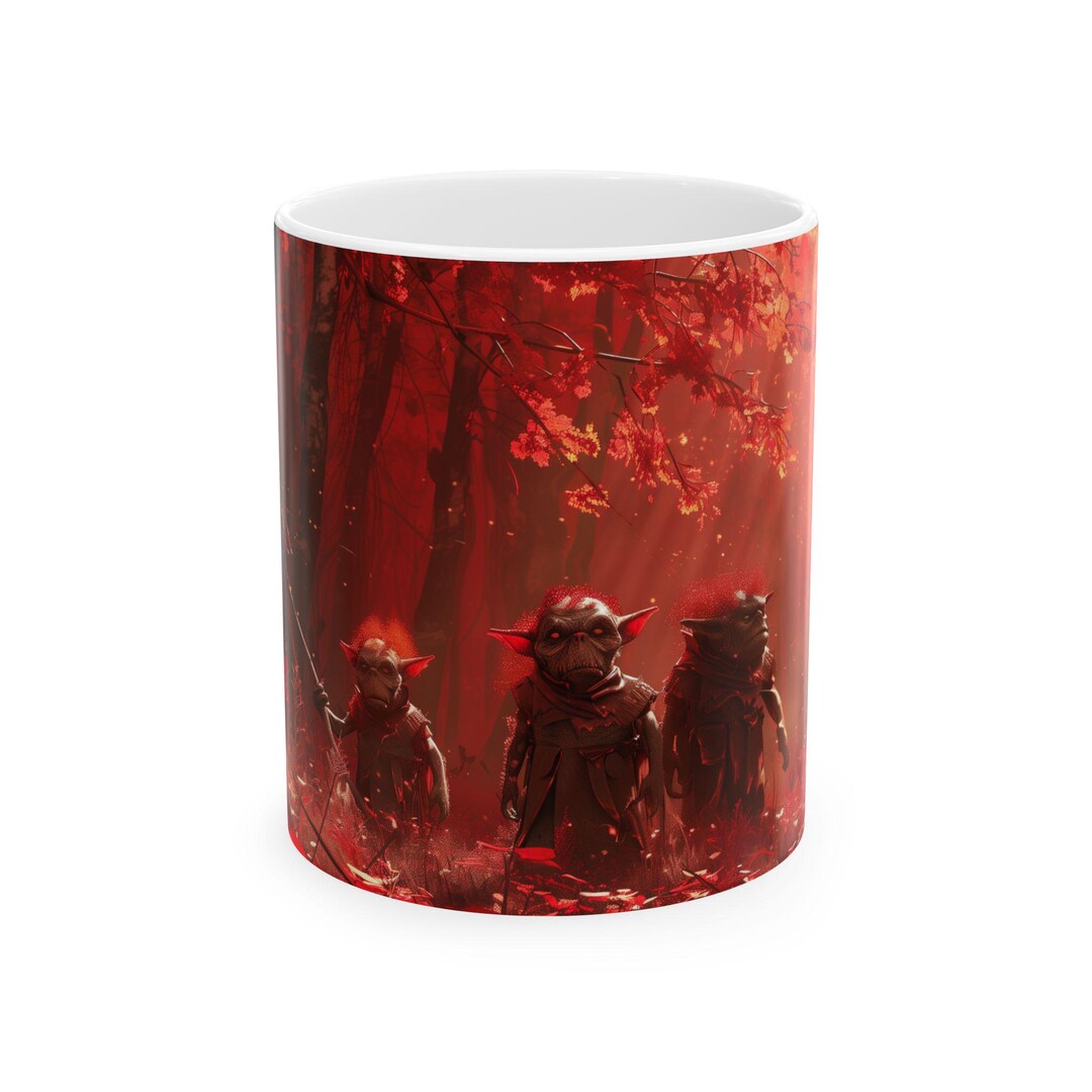 Red Forest Goblins Coffee Mug, Forest Goblins Coffee Mug, Cool Mug ...