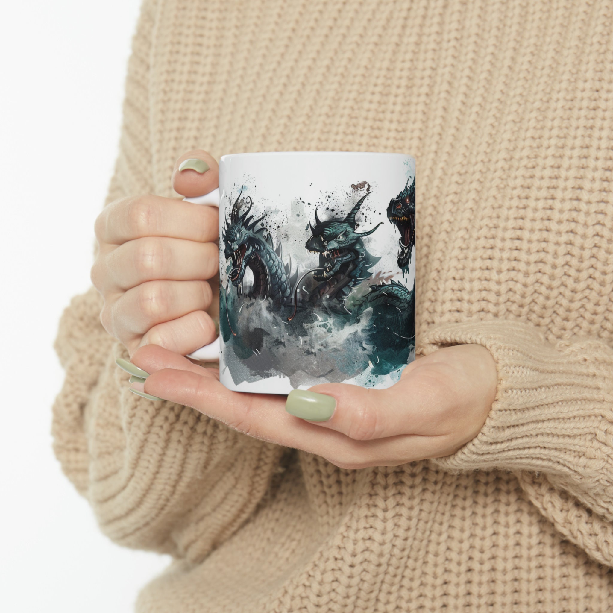 Legendary Hydra Coffee Mug, Fantasy Hydra Coffee Mug, Cool Mug, Fantasy ...