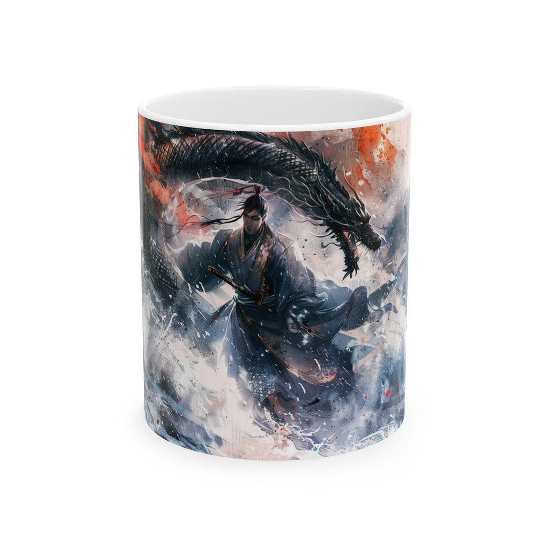 Lone Warrior Mug, Warrior Coffee Mug, Fantasy Warrior Coffee Mug, Cool ...