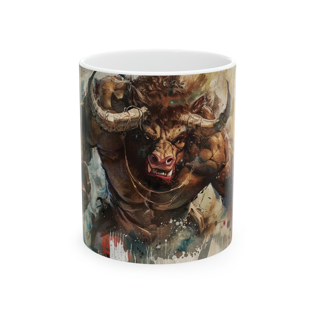 Legendary Minotaur Coffee Mug, Fantasy Minotaur Coffee Mug, Cool Mug ...