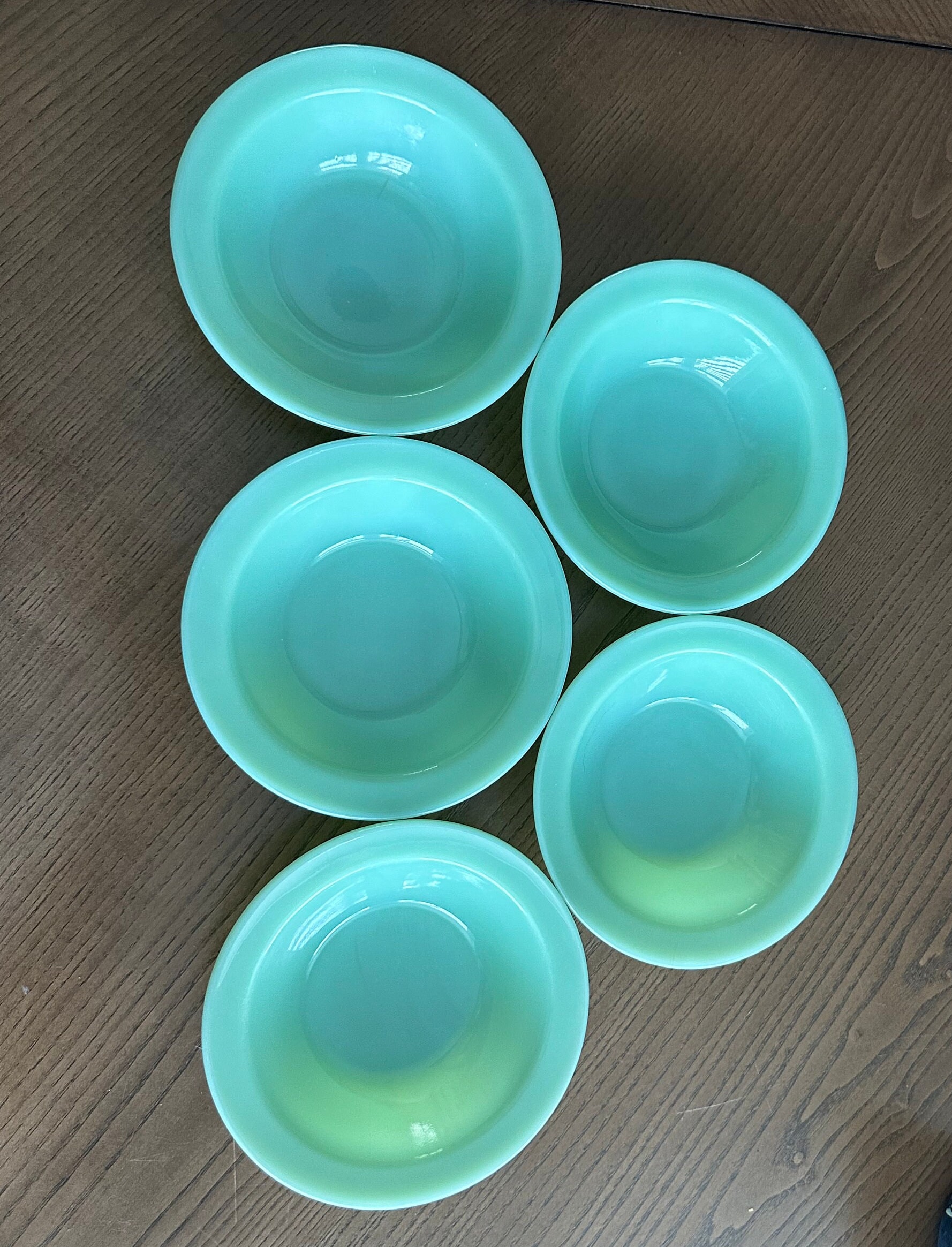 Fire King Jadeite Restaurant Ware 6" Flat Rimmed Soup Bowl - Jadeite ...