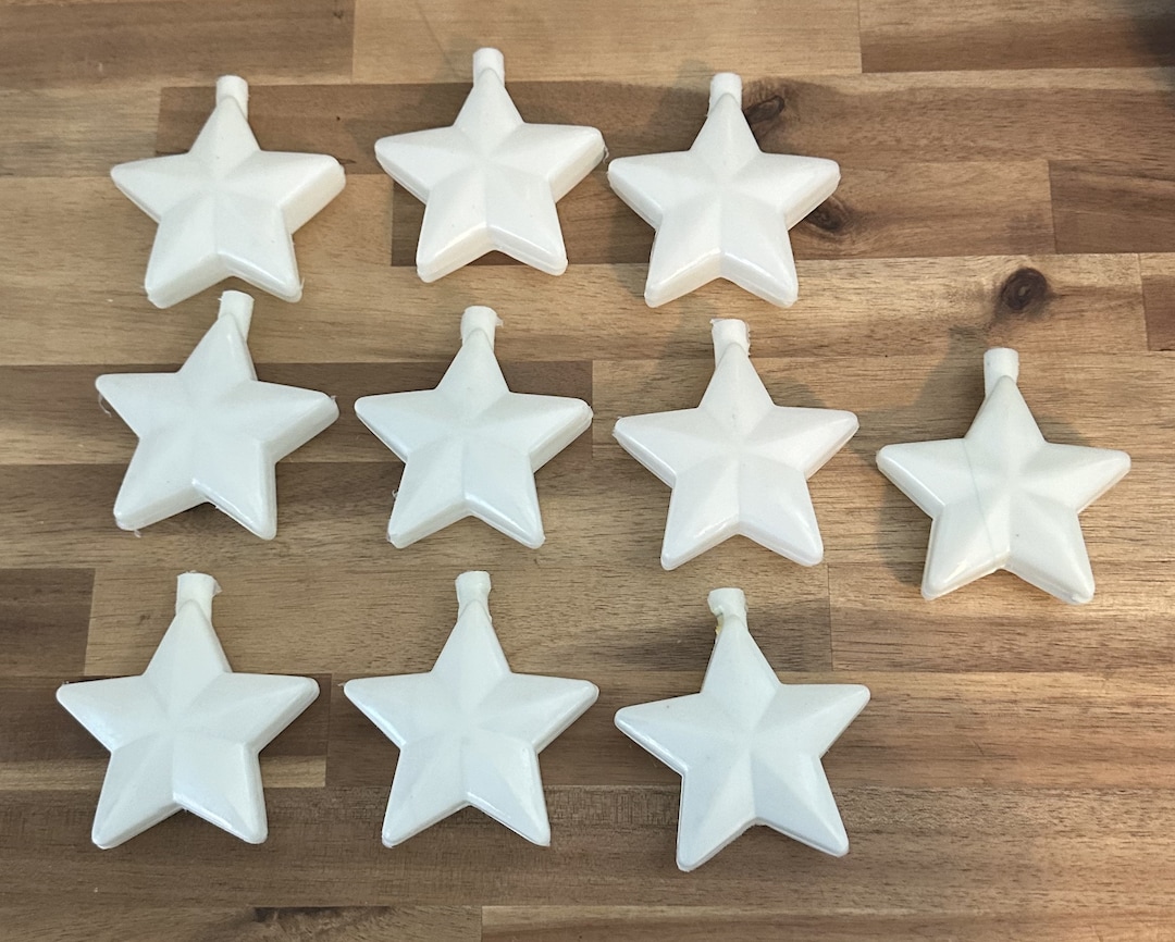 Vintage Set of 10 Star String Light Covers - Etsy
