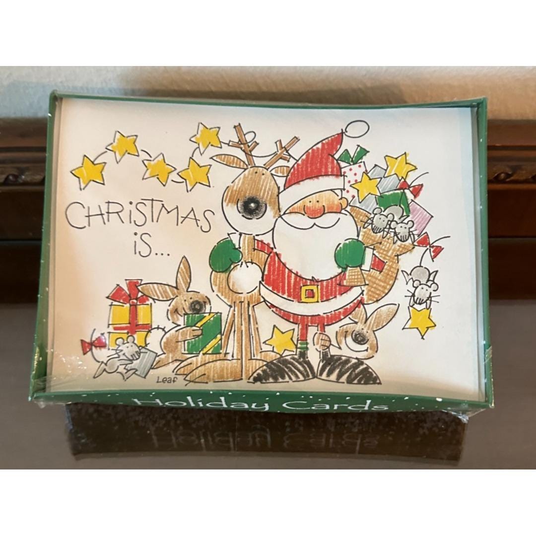 Vtg Paper Magic Group Santa Christmas Holiday Cards Boxed 20 Cards ...