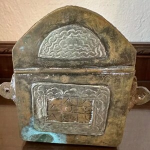 Stunning Vintage Moroccan Islamic Quran Case Brass/silver Inlaid 6'' X ...