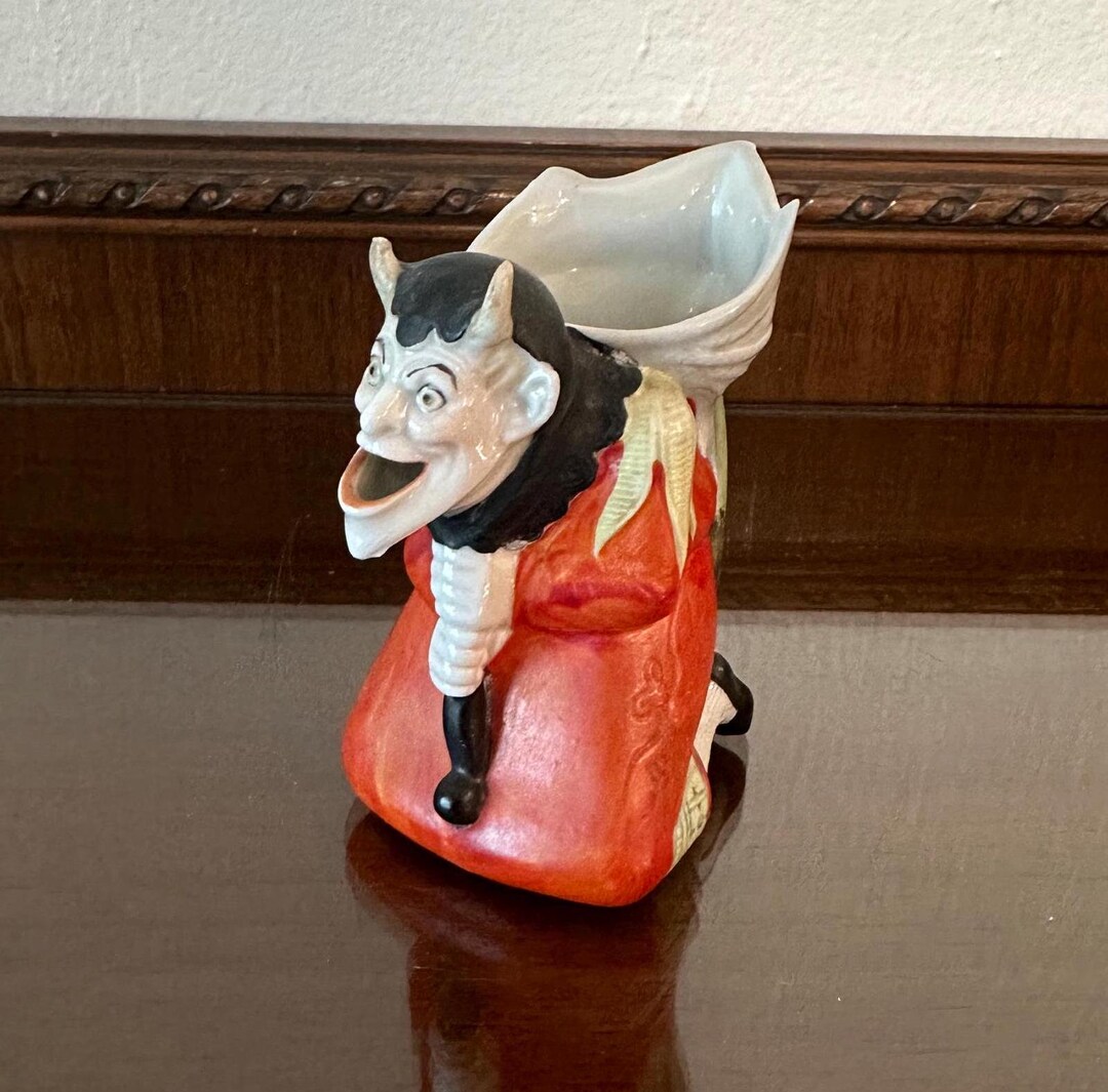 Figural Devil Horns Schafer & Vater German Porcelain Milk Creamer ...