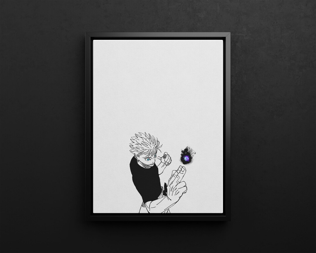 Gojo Manga Canvas Jujutsu Kaisen Iconic Wallpaper Sorcerer Anime Wall ...