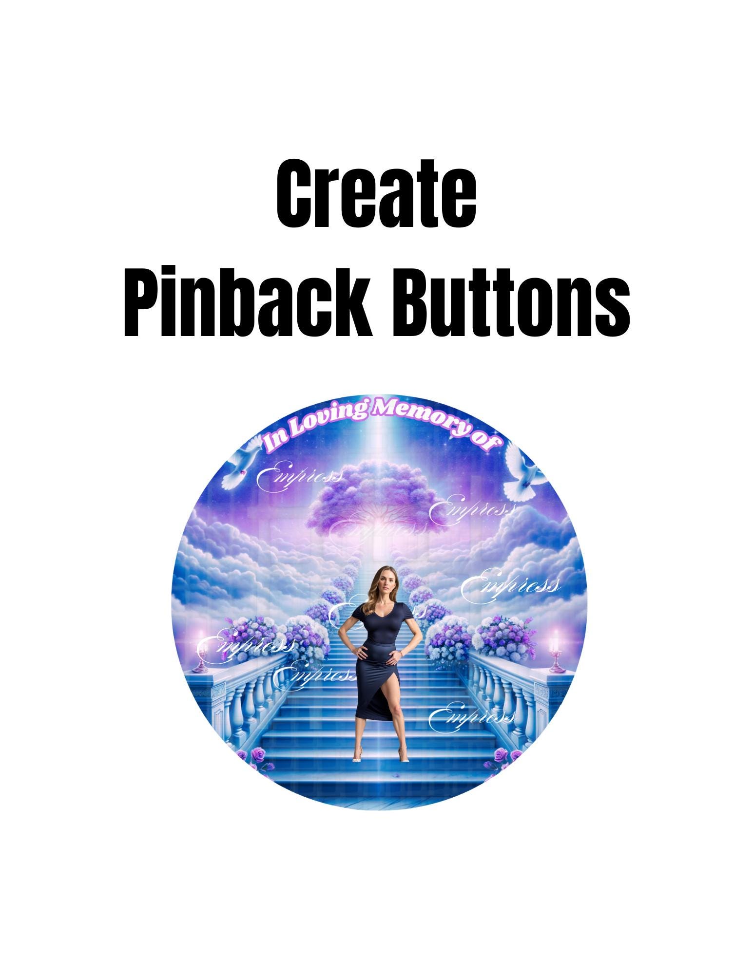 Purple Memorial Pink PNG Design Blue Memorial Service Funeral Buttons ...