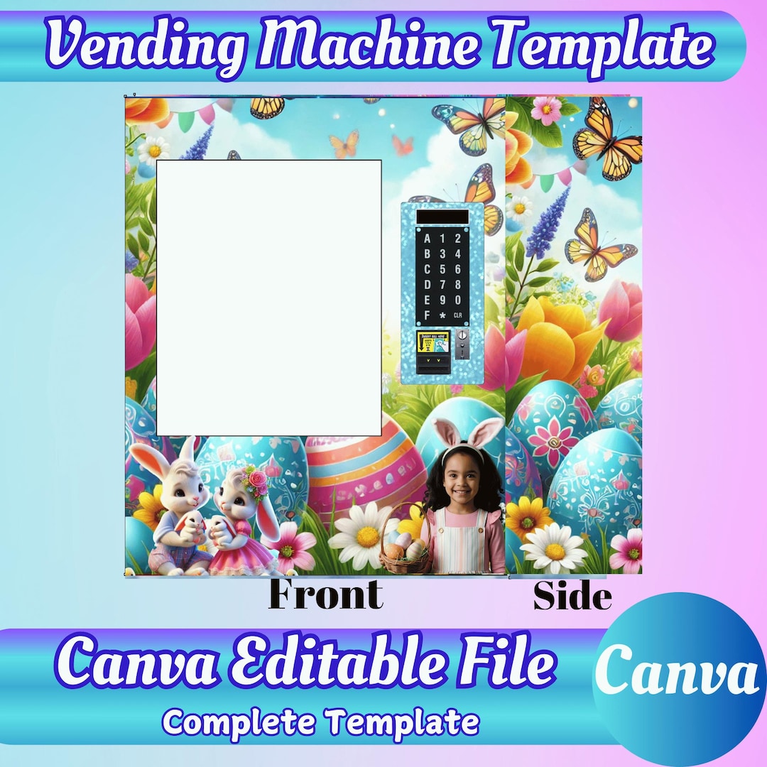 Easter Vending Machine PDF Easter Template Easter Editable Easter ...
