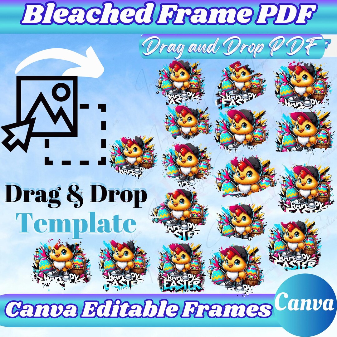 Canva Frame Bleached Template Drag and Drop Bleach Frame PDF Templates ...