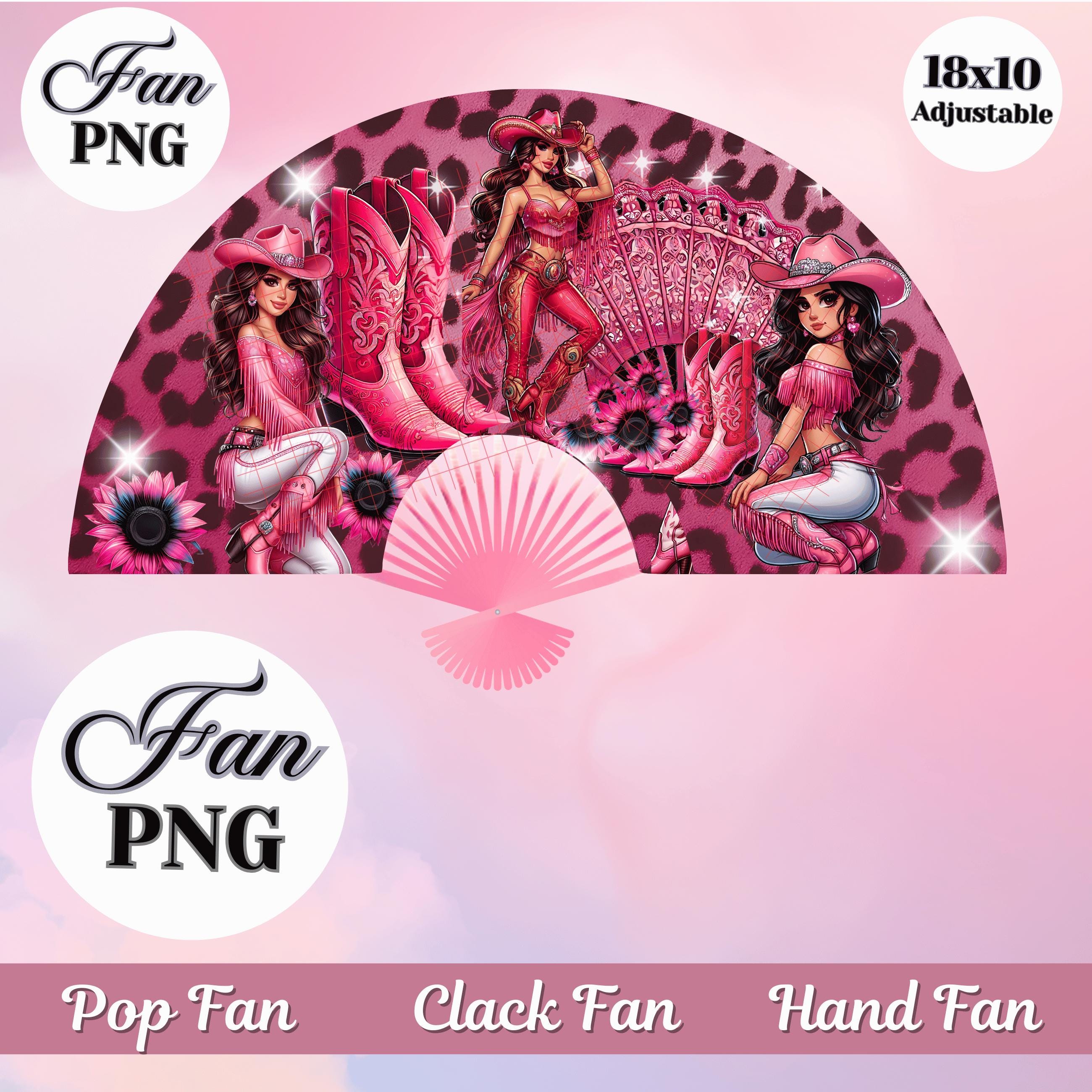 Clack Fan Hand Fan PNG Pop Fan Design Folding Fan Template Cowgirl Art ...