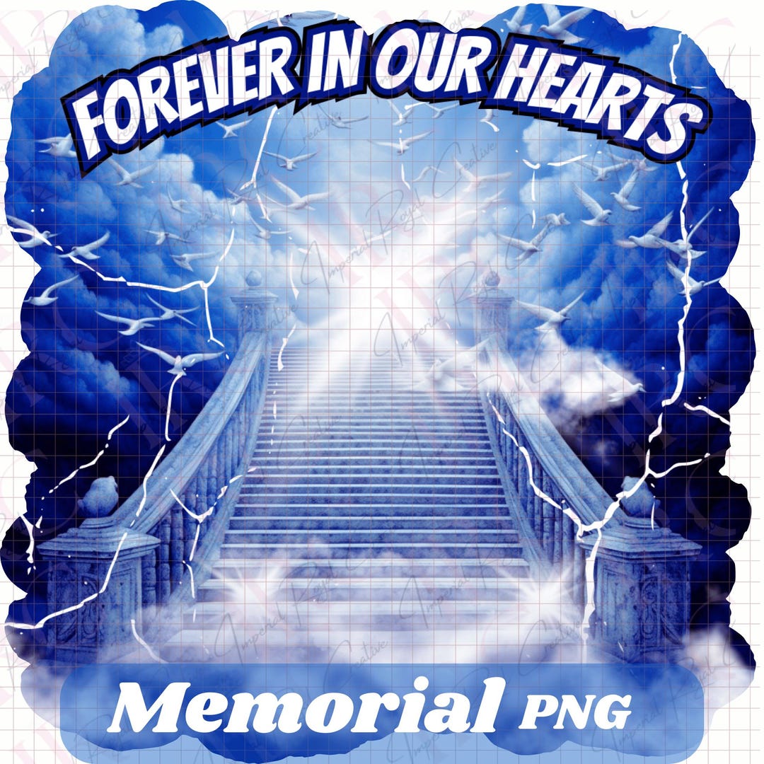 Memorial Funeral PNG Design: Customizable Keepsake Image (digital ...