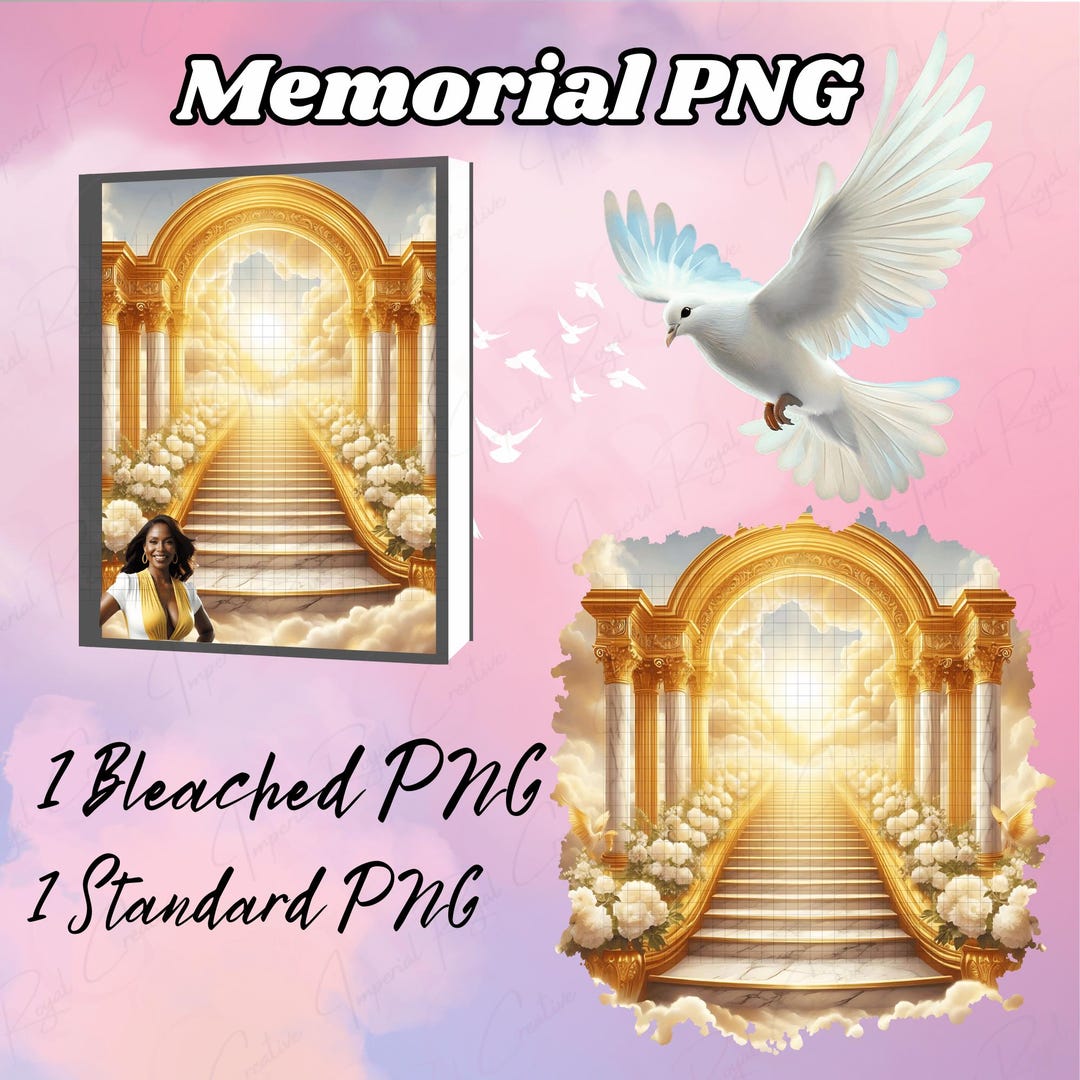 Memorial Design PNG, Gold Funeral Yellow PNG, Funeral Keepsake Image ...