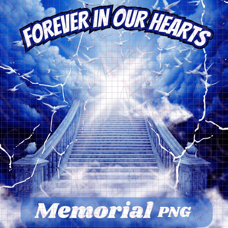 Memorial Funeral PNG Design: Customizable Keepsake Image (digital ...