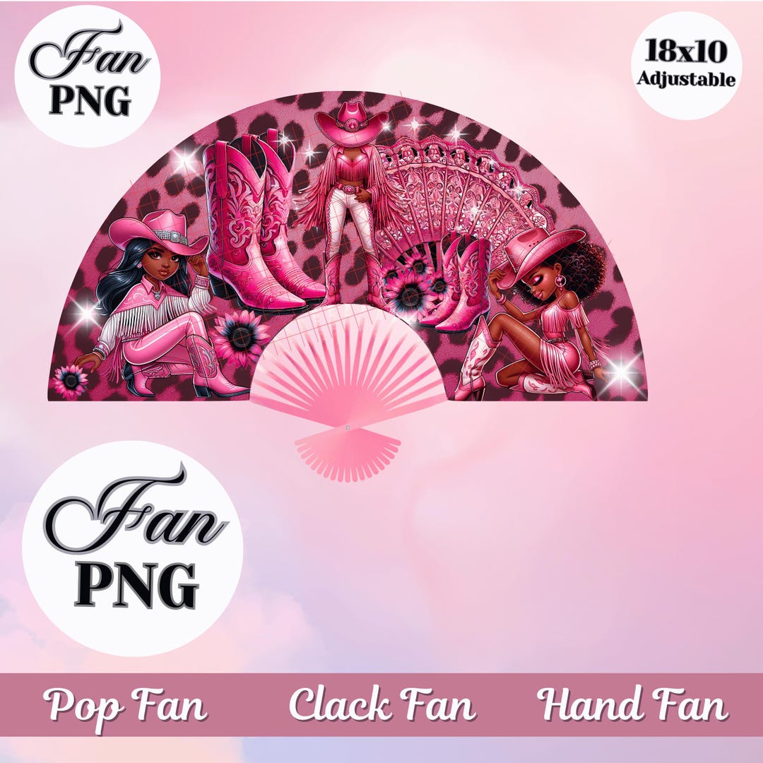Clack Fan Hand Fan PNG Pop Fan Design Folding Fan Template Cowgirl Art ...