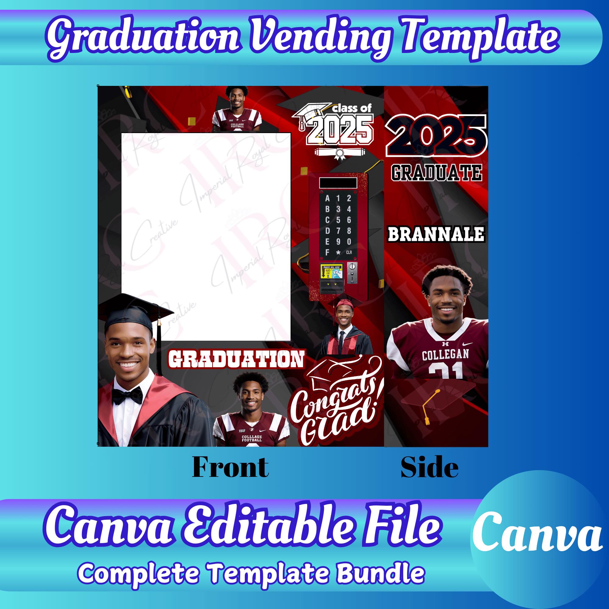 Graduation Vending Machine Template: Customizable Keepsake (canva ...