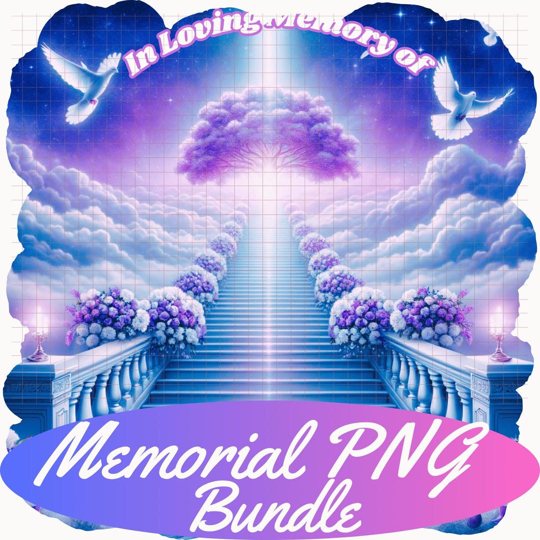 Memorial Service PNG Design: Customizable Funeral Keepsake (digital ...
