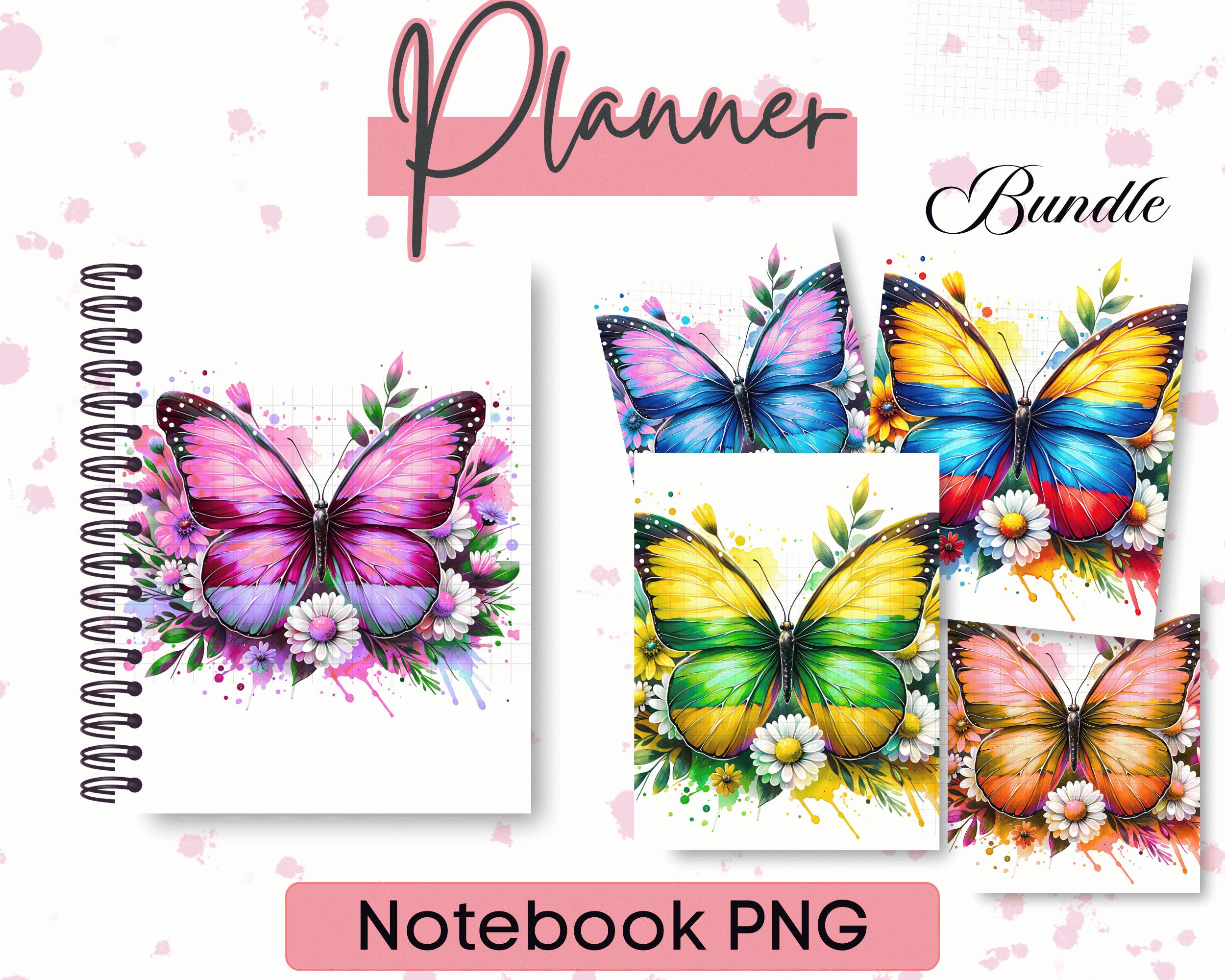 Notebook Cover Planner PNG Printable Planner Digital Pink 8.5x11 ...